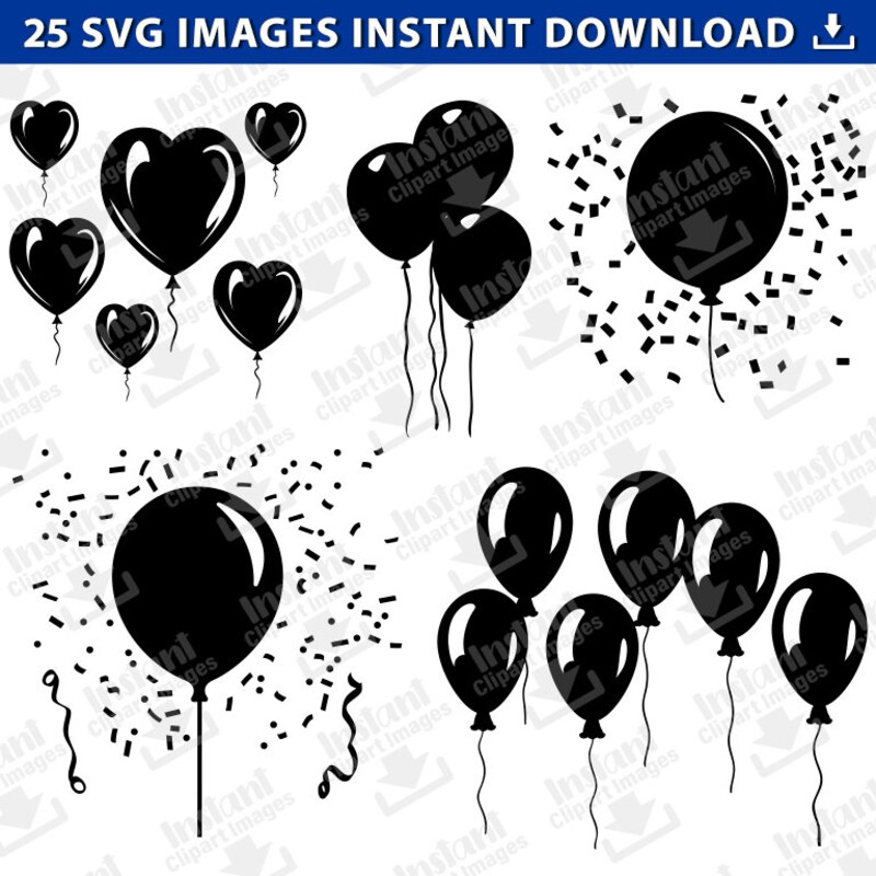 Balloons Svg - Etsy