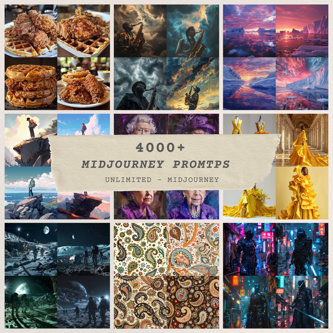 4000 Midjourney Prompts Fully Customizable, Landscape, Portrait, Anime ...