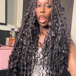 NEW Mermaid Locs Handmade Crochet Locs With Human Hair Deep Wave ...