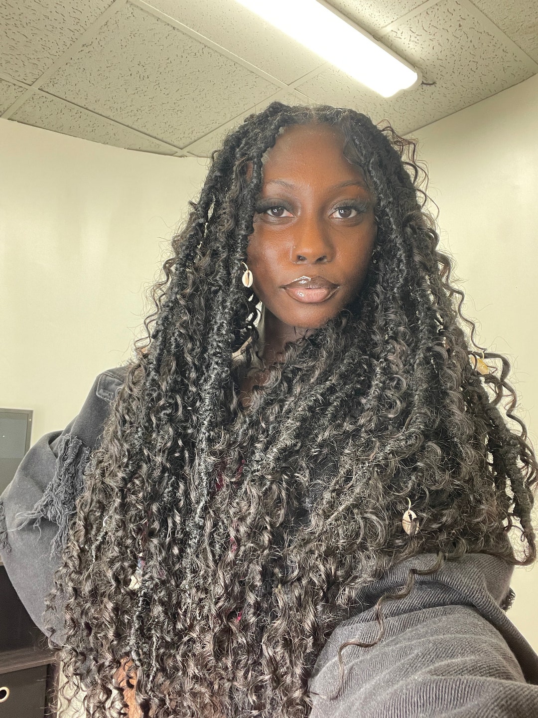 Handmade Boho Locs With Human Hair Deep Wave Texture Etsy