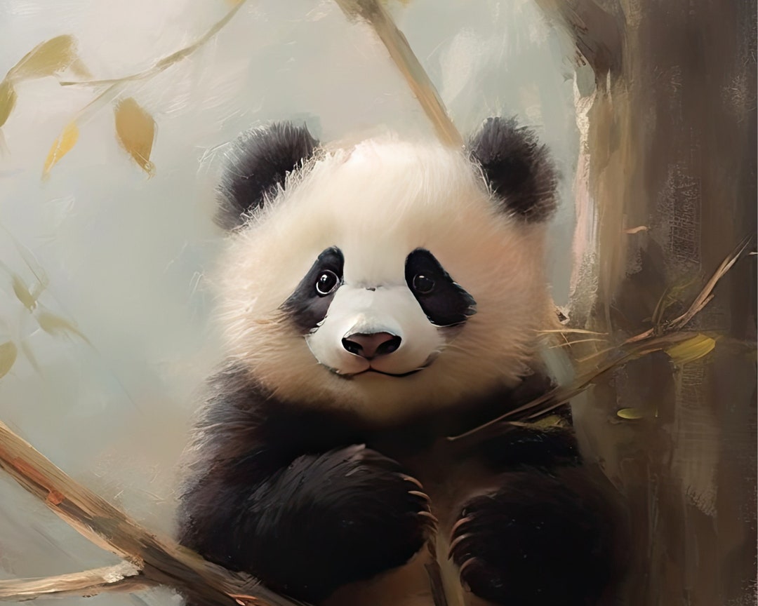 Baby Panda Printable Poster Panda Nursery Print Baby Panda - Etsy