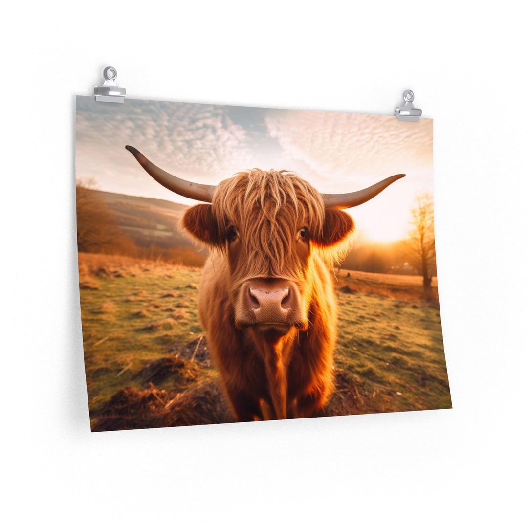 Poster Highland Cow as Poster Print - Etsy