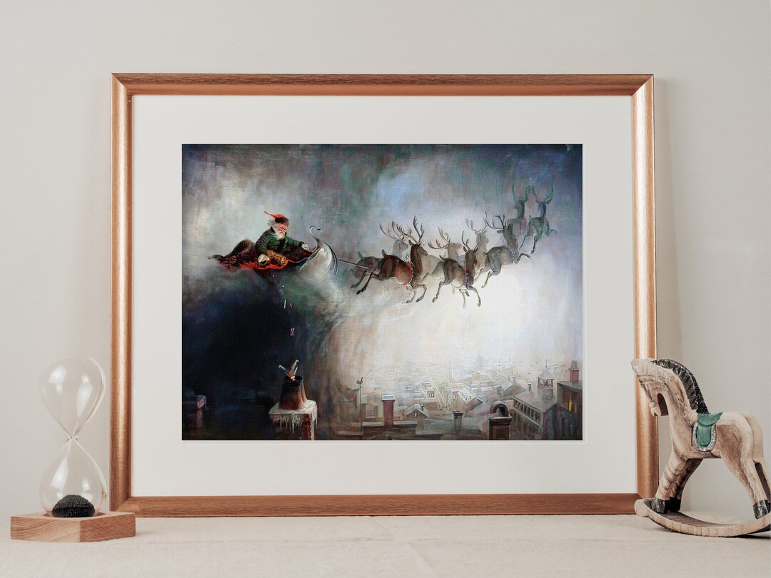 Santa Claus Wall Art, Vintage Christmas Decor Print, Father Christmas ...