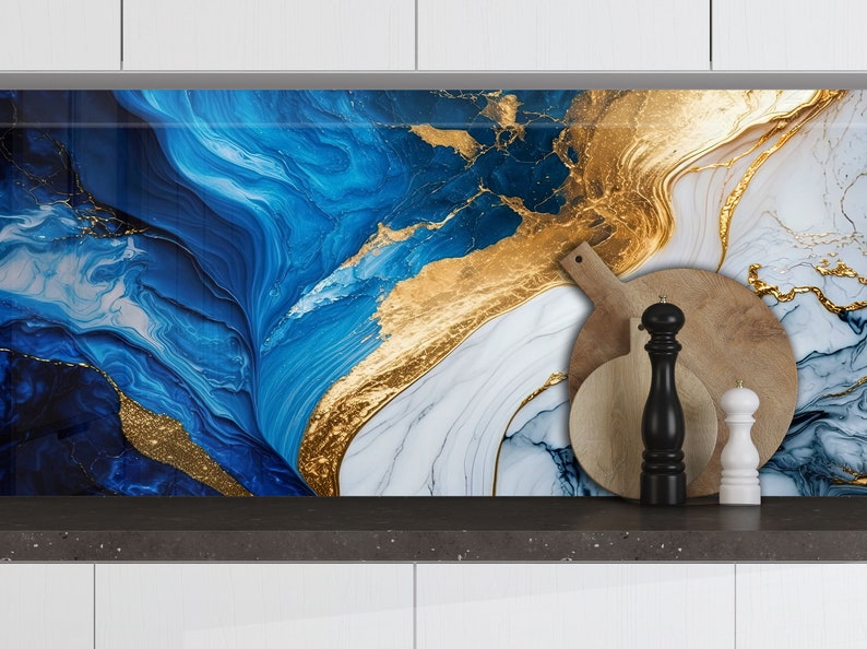 Backsplash Tile Color Tempered Glass Wall Protection-kitchen - Etsy