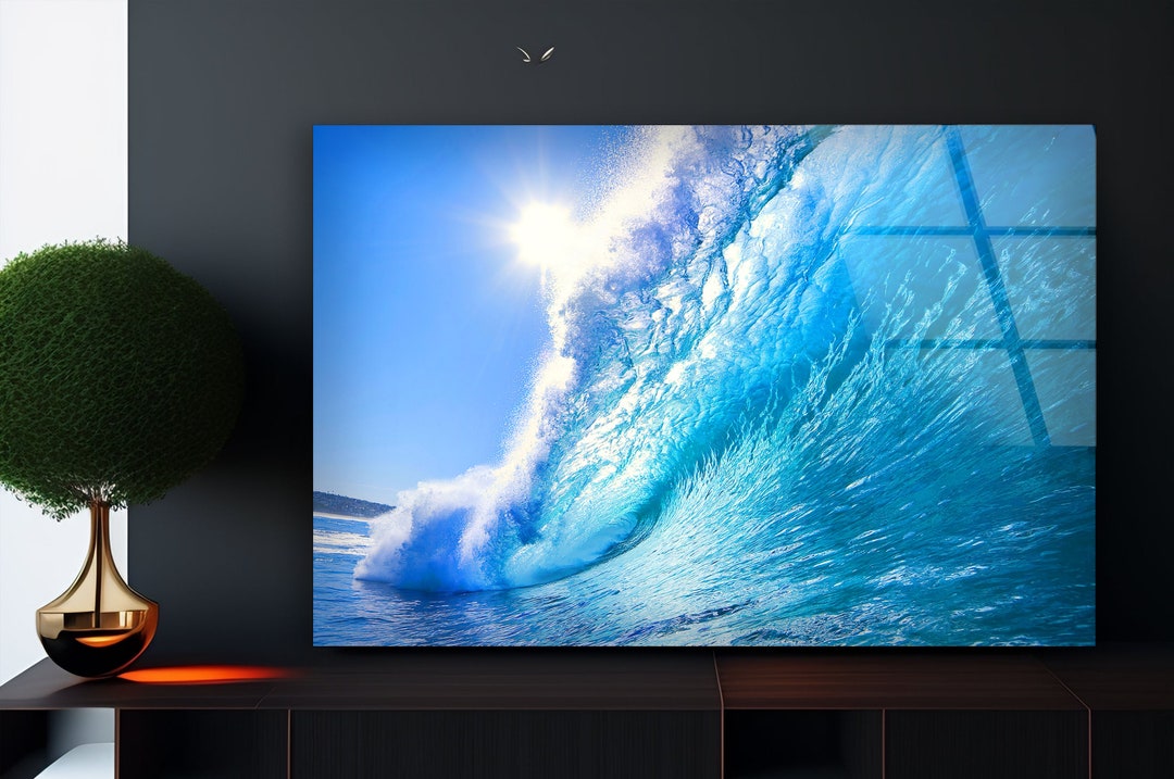 Tempered Glass Wall Artglass Printing-large Wall Art-wall Hangings-sea ...