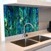 Abstract Backsplash Tile-solid Tempered Glass Wall Protection-kitchen ...