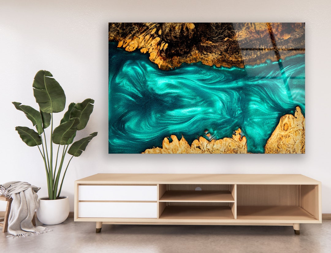 Glamorous Abstract Glass Wall Art-mega Size Glass Wall Decor-wall ...