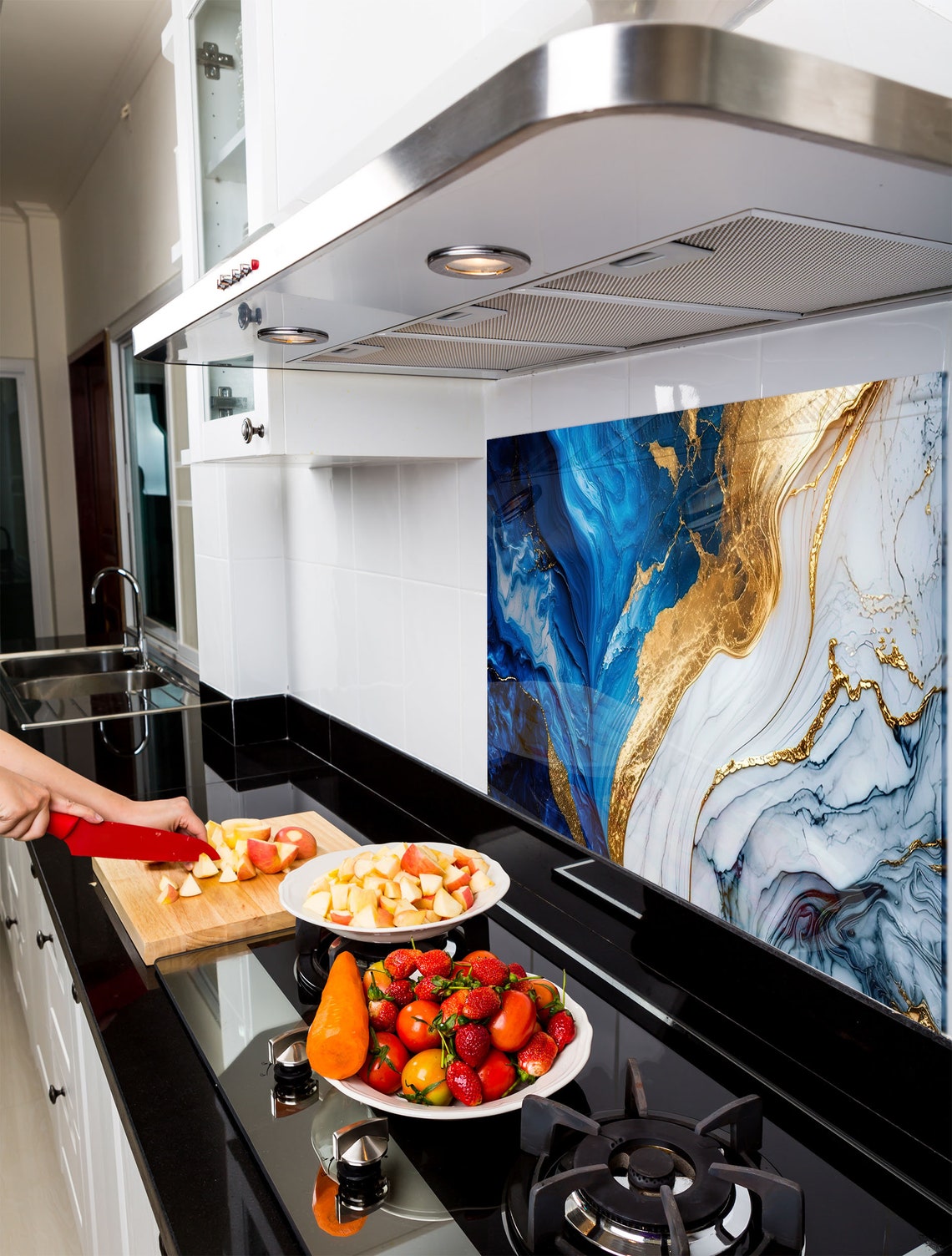 Backsplash Tile Color Tempered Glass Wall Protection-kitchen - Etsy