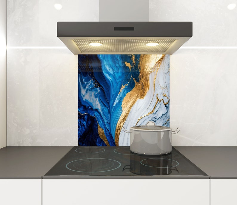 Backsplash Tile Color Tempered Glass Wall Protection-kitchen - Etsy