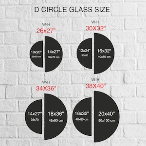 Tempered Glass Wall Art Set of D Circle Glass Wall Art-circular Wall ...