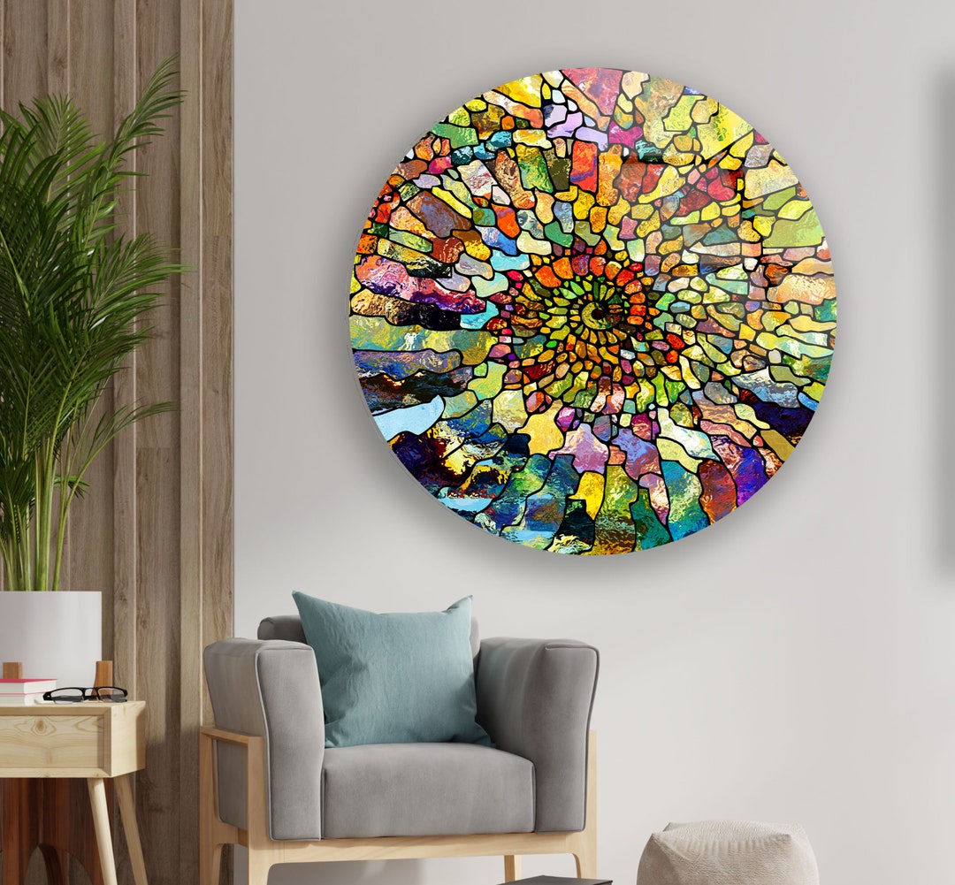 Tempered Glass Wall Art-large Wall Decor Living Room- Window Glass Wall ...