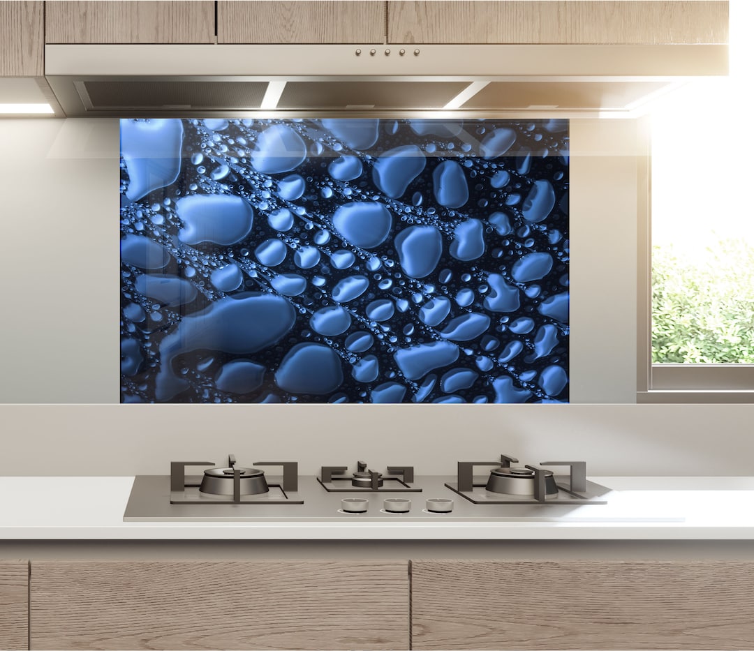 Backsplash Tile- Drop Tempered Glass Wall Protection-kitchen Backsplash ...