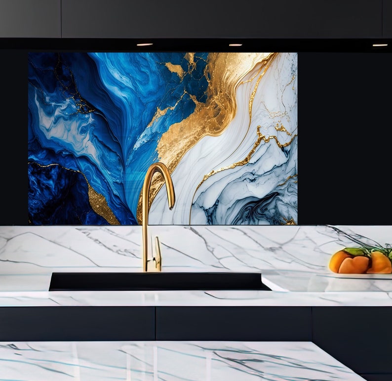 Backsplash Tile Color Tempered Glass Wall Protection-kitchen - Etsy