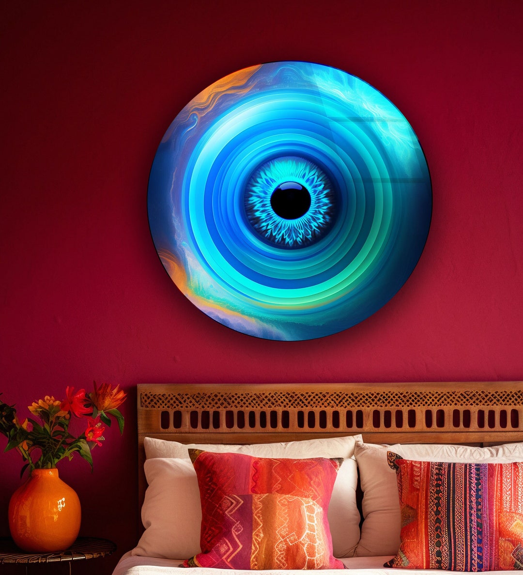 Tempered Glass Eye Wall Art: Modern UV Print Decor - Etsy