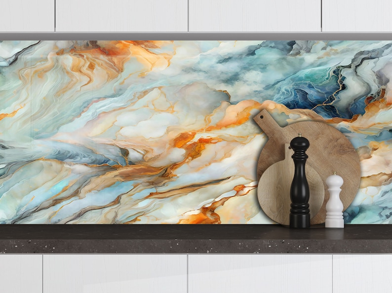 Kitchen Glass Splashback-tempered Glass Backsplash Tile - Etsy