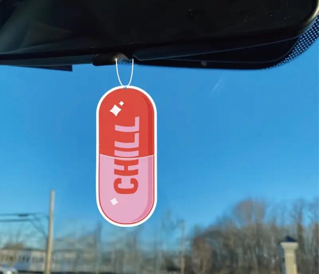 Chill Pill. Car Air Freshner. Mirror Hanging Decor, Car Accessories ...