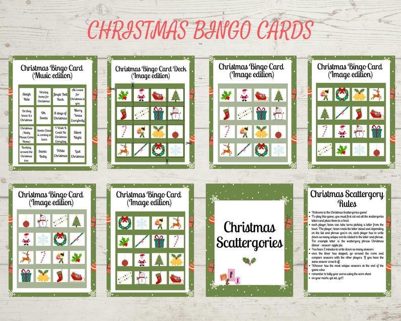 Kids Printable Preschool Christmas Activity, Christmas Bingo Card ...
