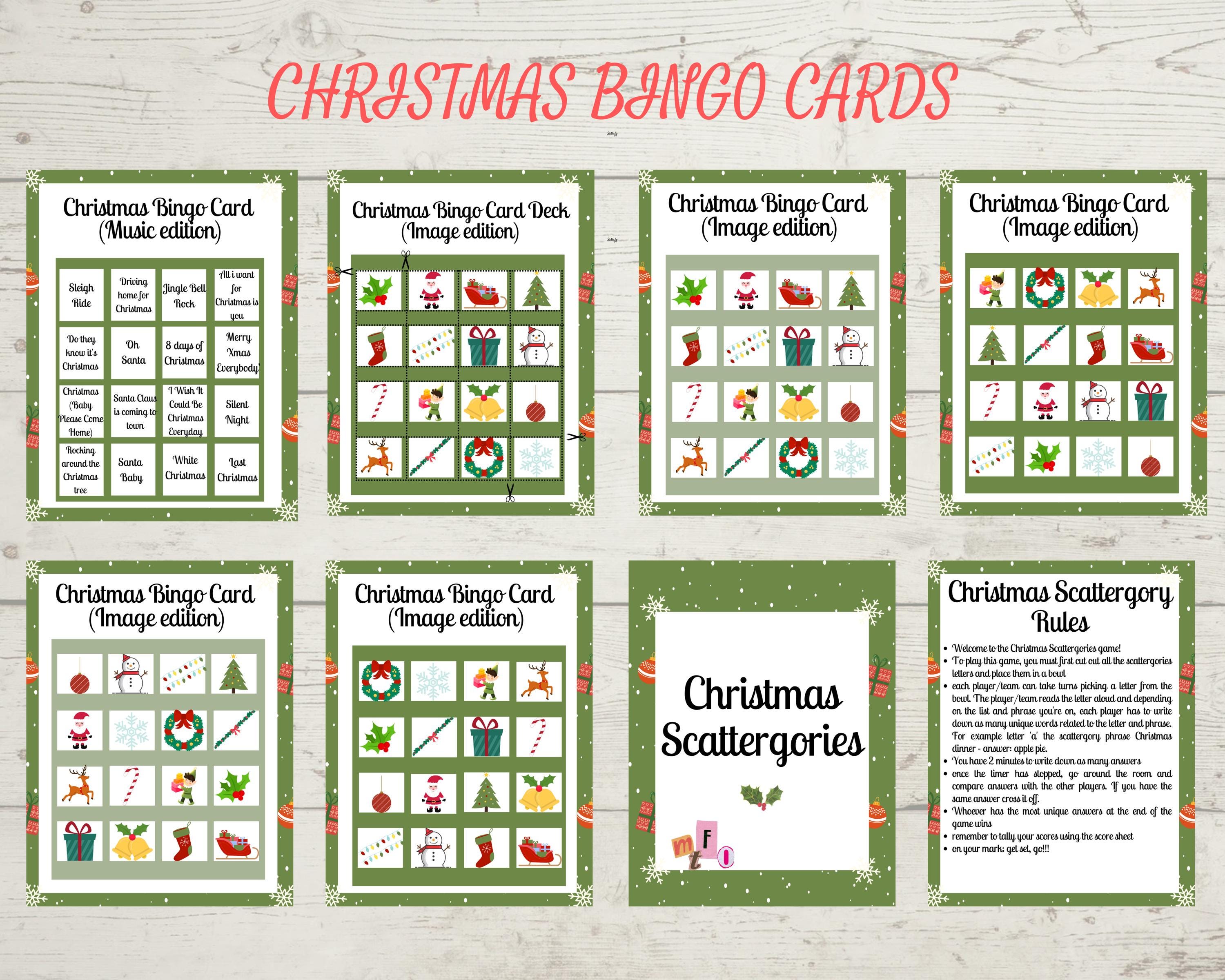 Kids Printable Preschool Christmas Activity, Christmas Bingo Card ...