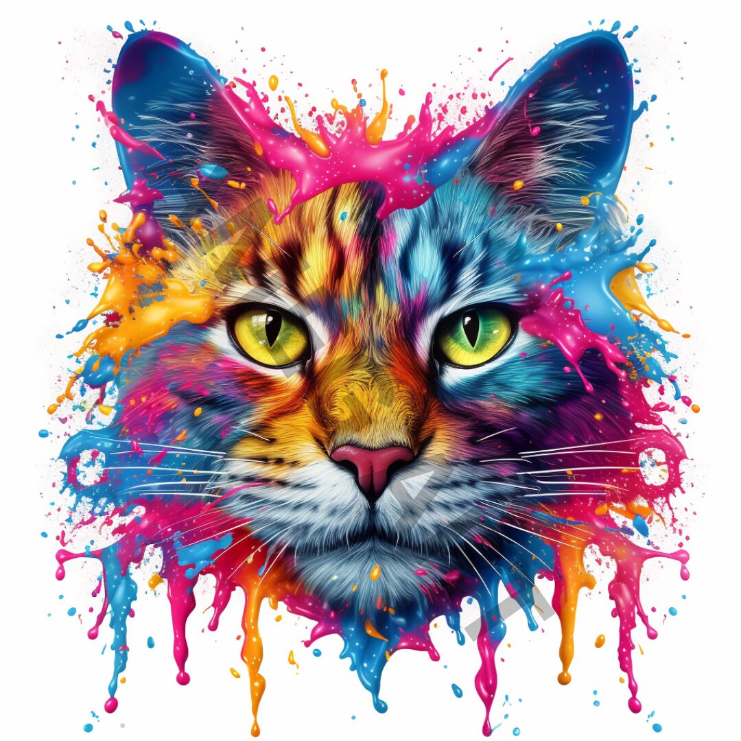 Cats Clipart Bundle, Splash Art, 31 High Quality Images, PNG ...