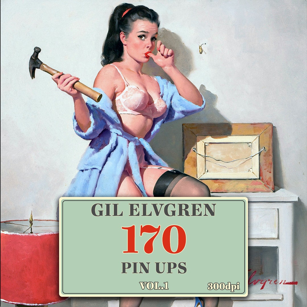 170 Vintage Beautiful Women Pin Ups, Pinups Illustration Artworks, Gil Elvgren, Printable, High ...