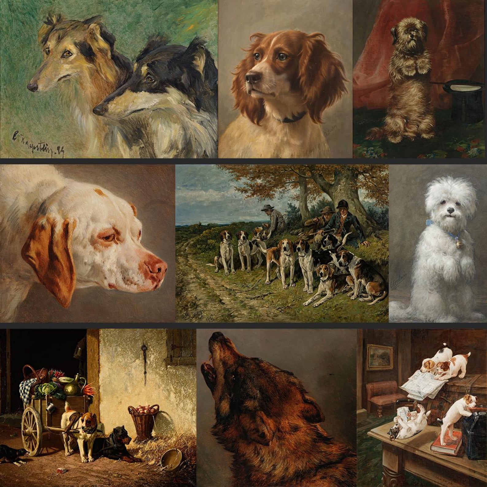 Mega Bundle 455 Vintage Dog Prints, Vintage Dog Painting, Antique Dog ...