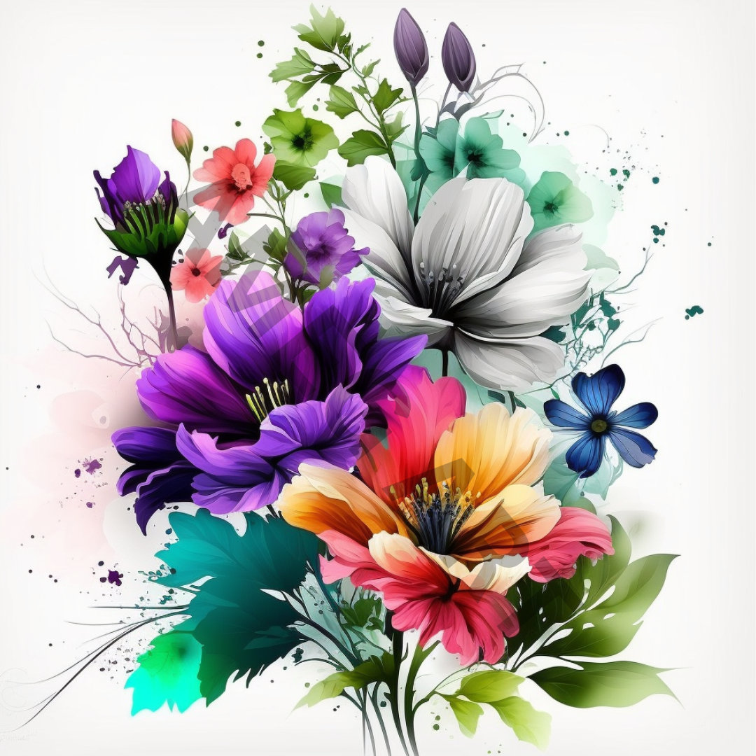 Spring Flowers Clipart Bundle, 21 High Quality Images, PNG, Commercial ...