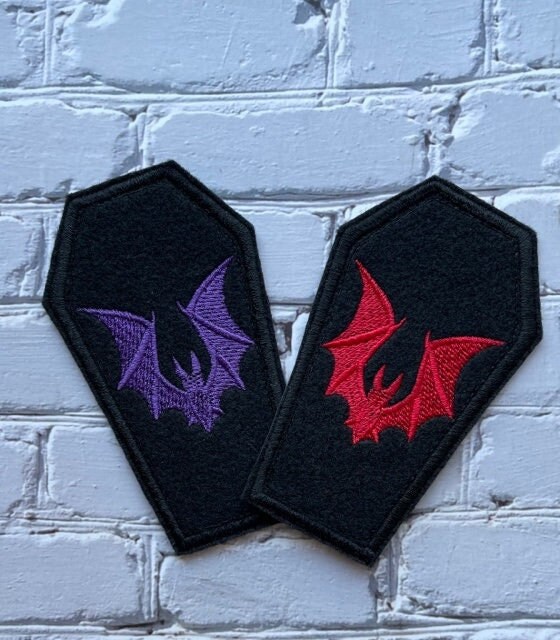 Batty Coffin Patch, Goth Patch, Vampire Patch - Etsy