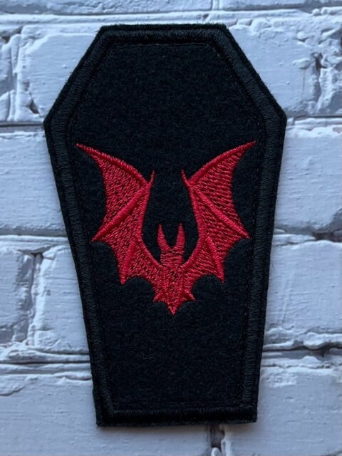 Batty Coffin Patch, Goth Patch, Vampire Patch - Etsy