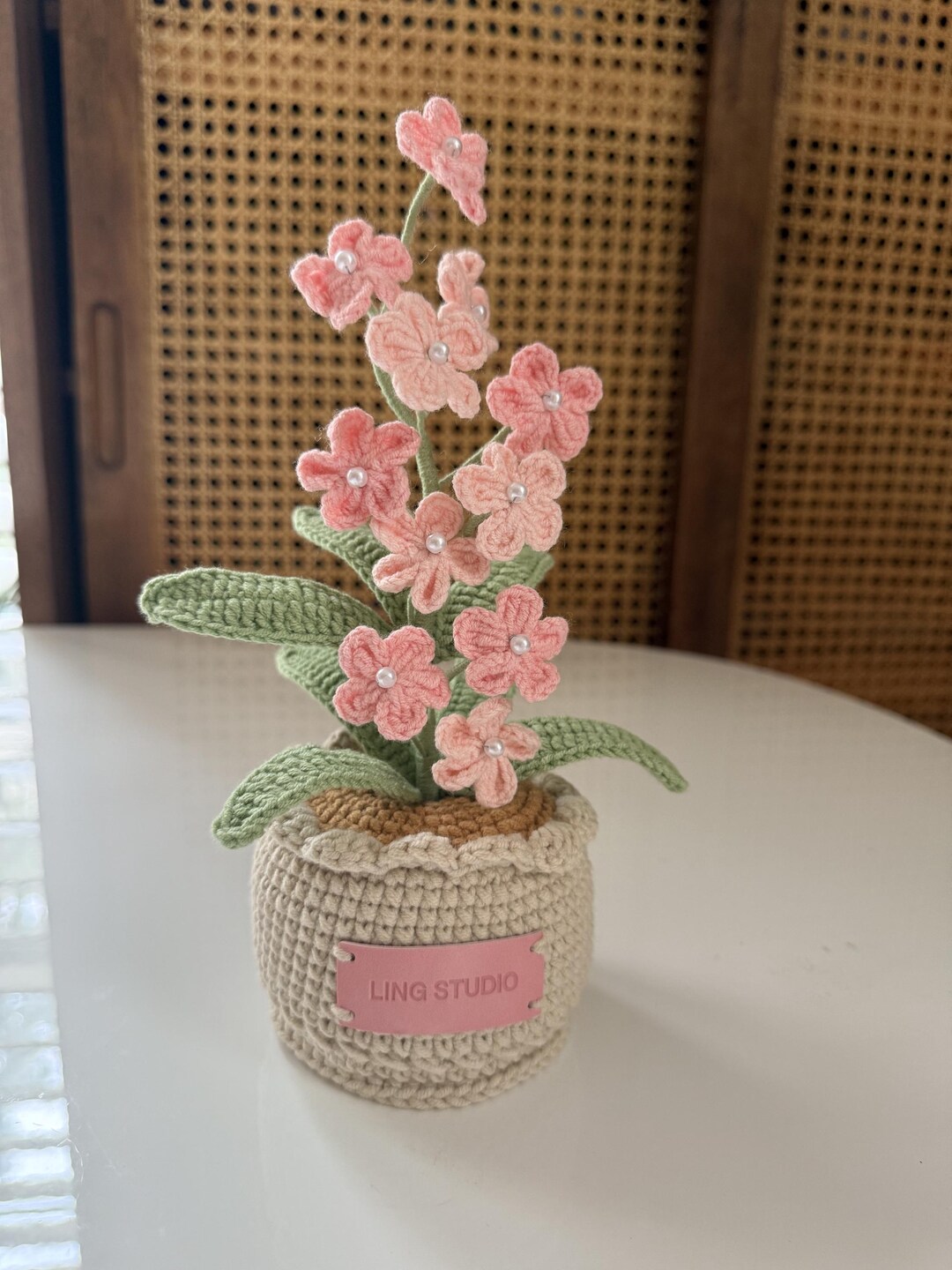 Forget Me Not-pink- Potted Crochet - Etsy