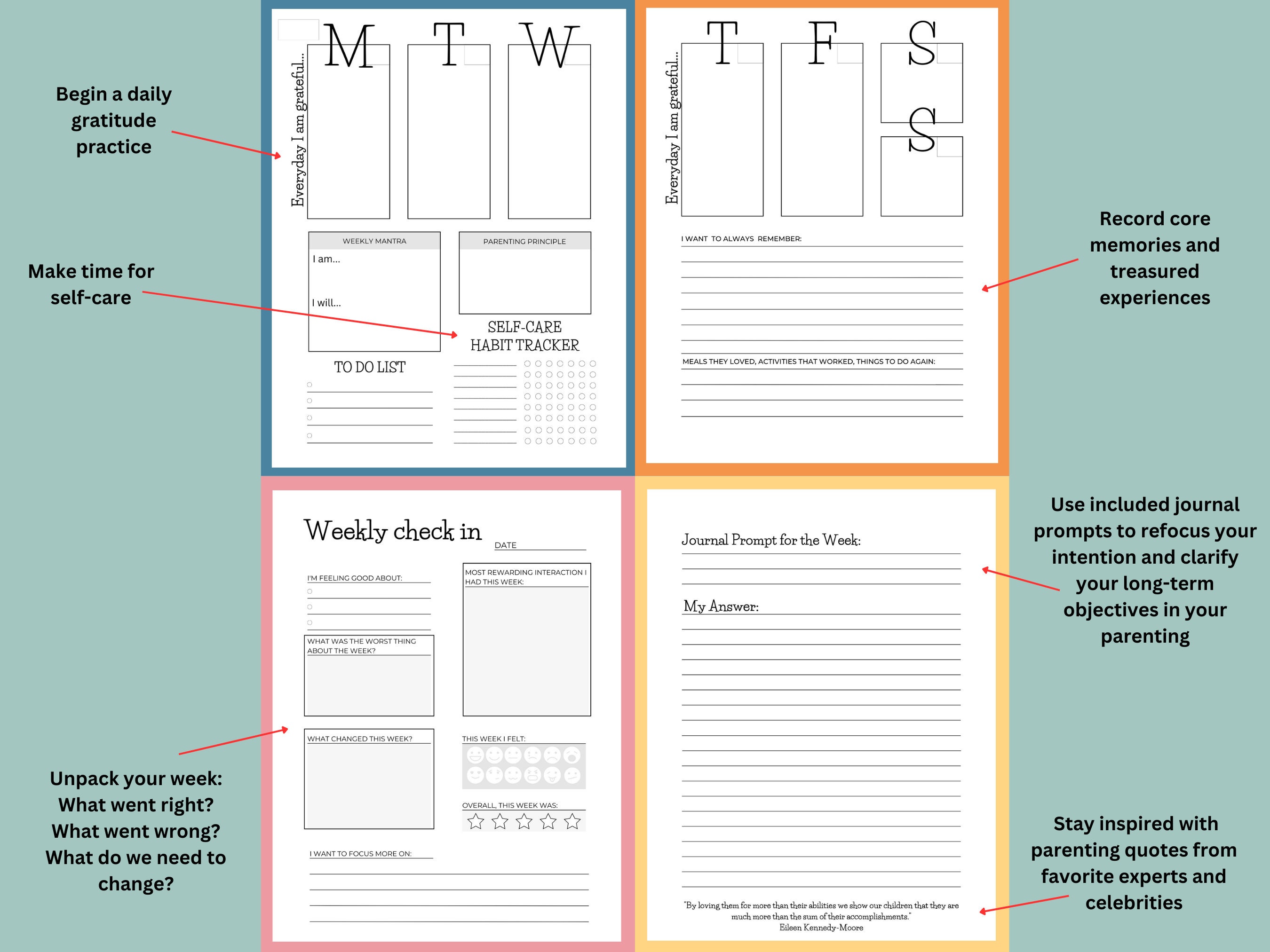 Planner for Moms, Planner Printable, Mother's Day, Weekly Planner ...