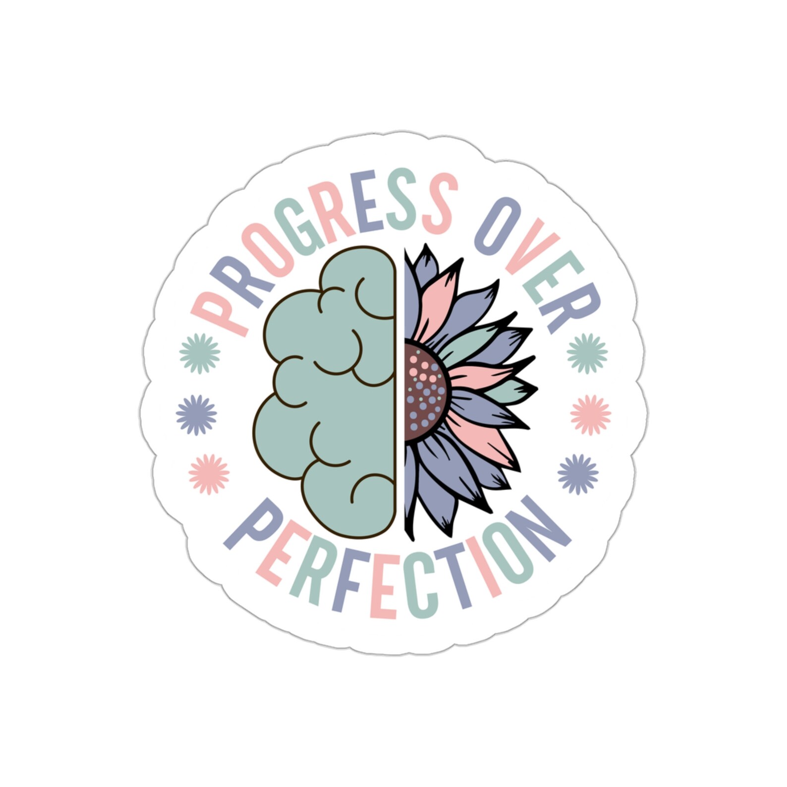 Progress Over Perfection Sticker, Speech Therapist Sticker, SLP Sticker ...