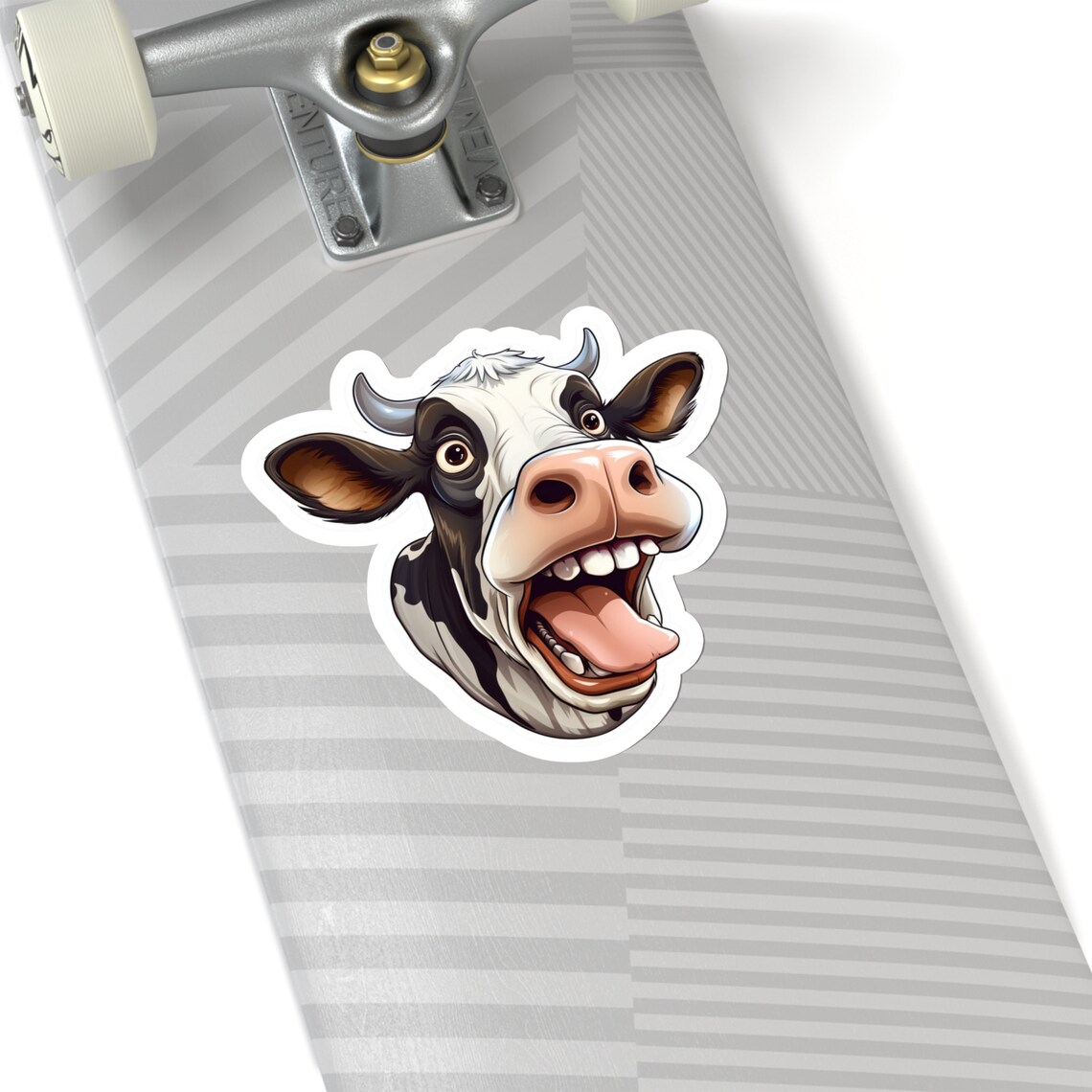 Laughing Cow Face Laptop Stickers, Cow Car Stickers, Phone Case ...