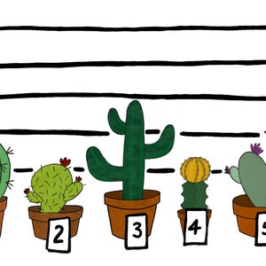 Cactus Set Digital Illustration - Etsy