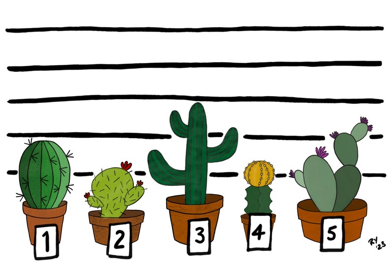 Cactus Set Digital Illustration - Etsy