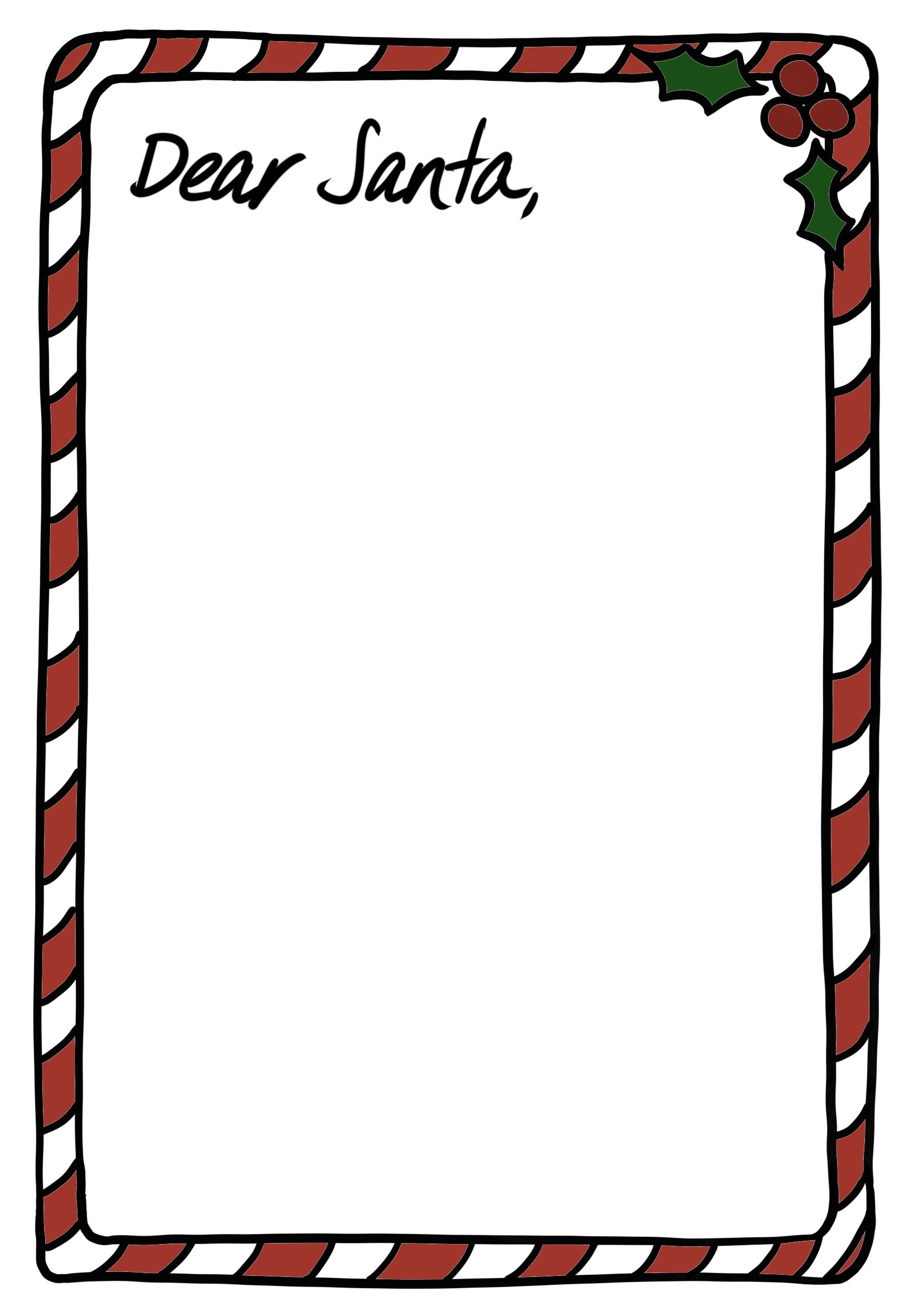 Dear Santa and Christmas Wish List Digital Templates - Etsy