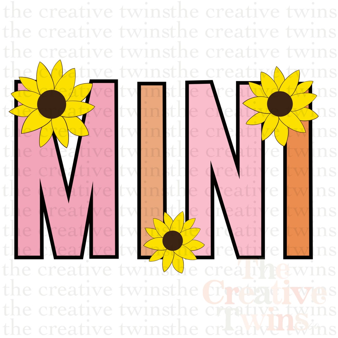 Mini Sunflower PNG Digital Design | Sublimation Design | Sunflower ...