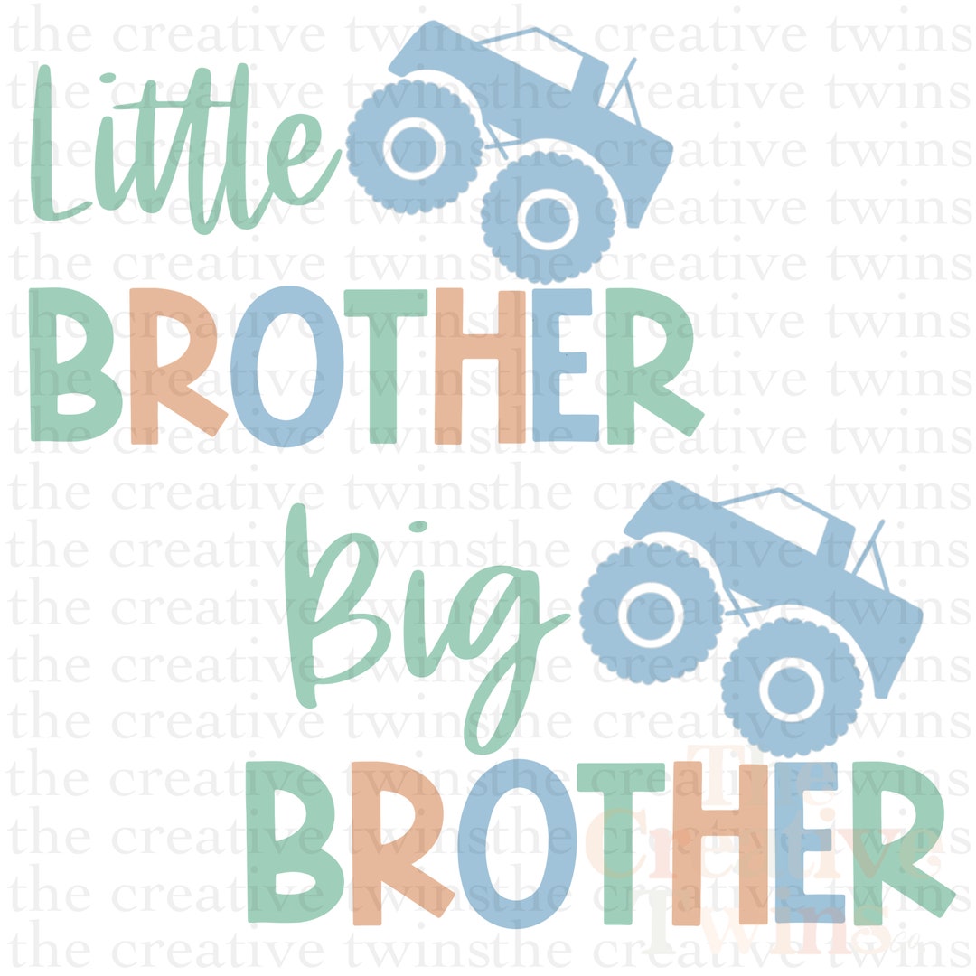Little & Big Brother Bundle PNG Digital Design | Sublimation Design ...
