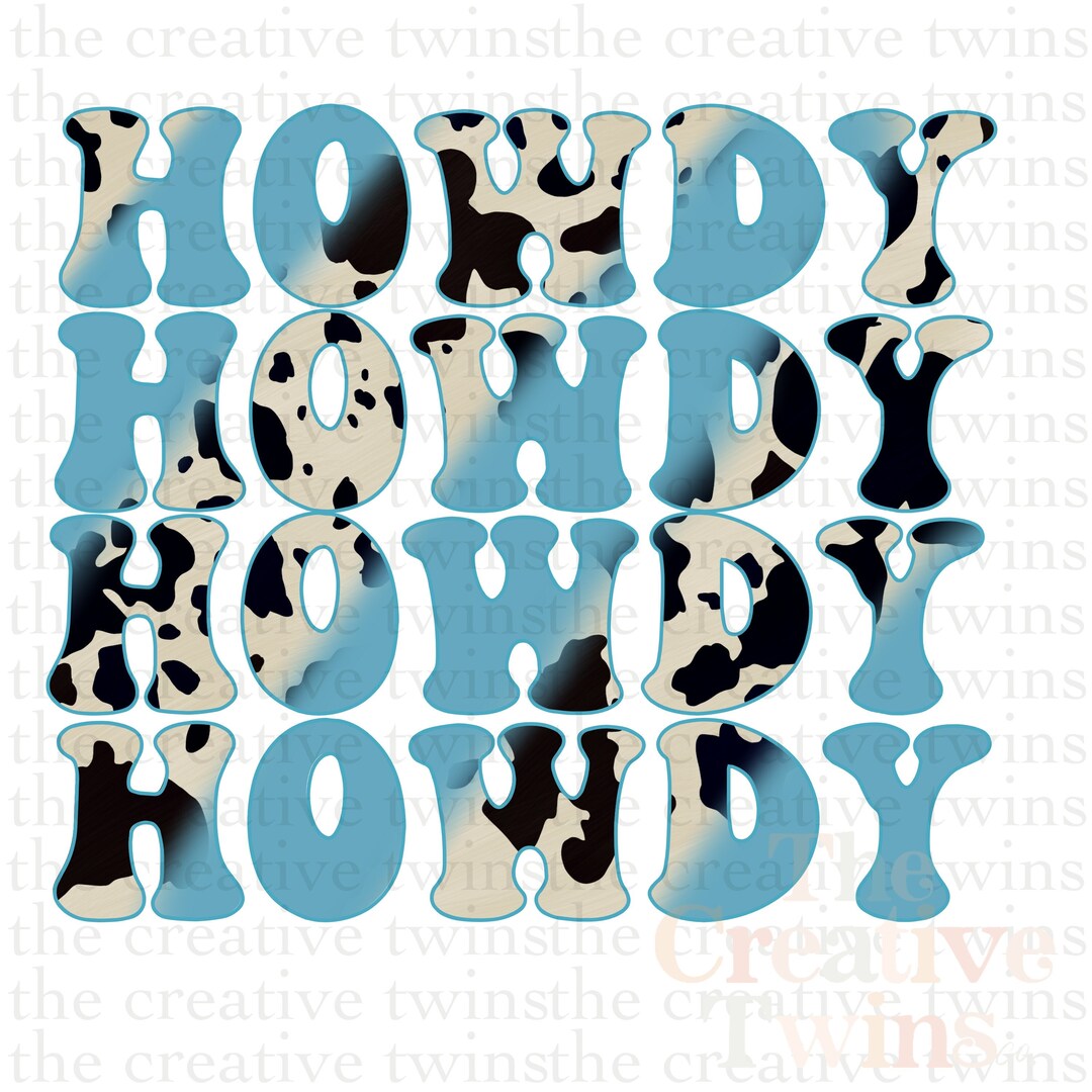 Cow Print Howdy PNG Digital Design | Sublimation Design | Howdy ...
