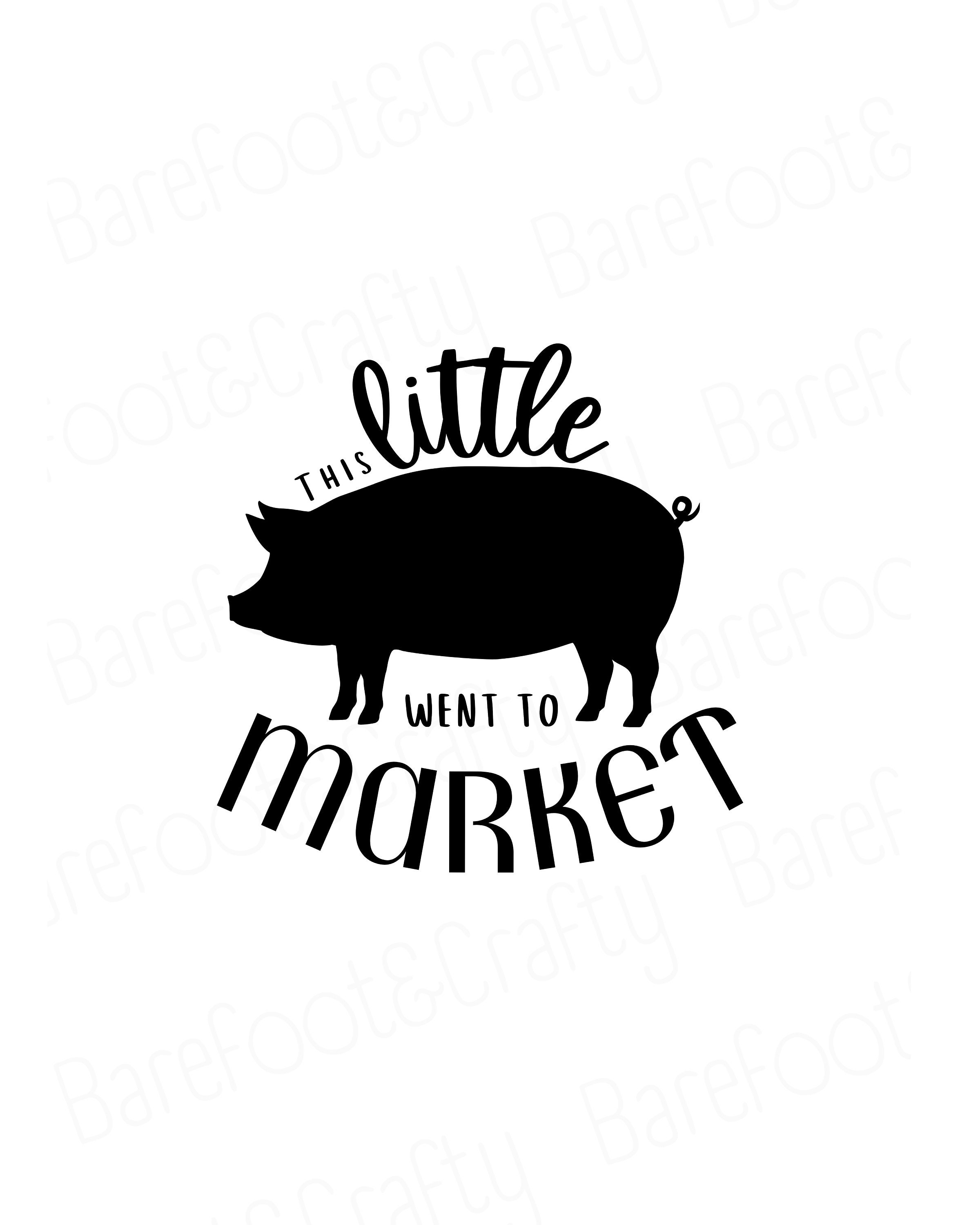 This Little Piggy Went To Market Pages Coloring Pages