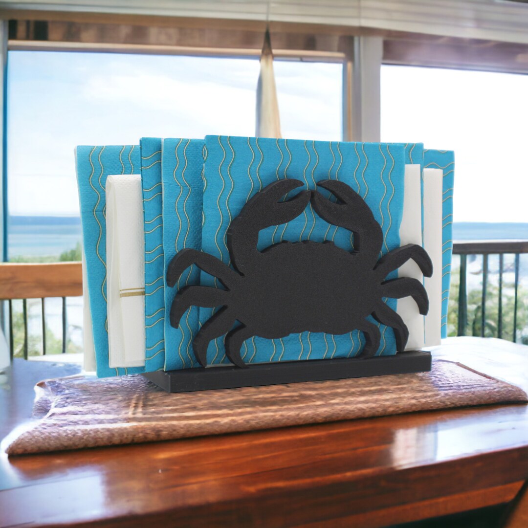 Napkin Holder Crab - Dining Room Table Top Setting - Coastal Sea Life ...