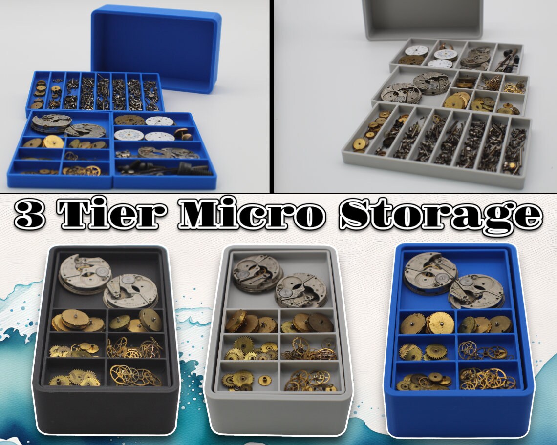 Storage Box | Organizing Trays | 3 Tier Storage Stacking | Small ...