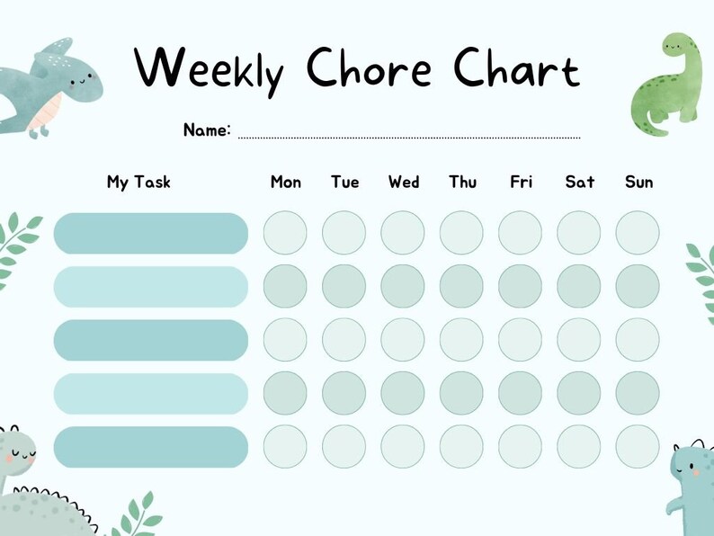 Kids Chore Chart - Etsy