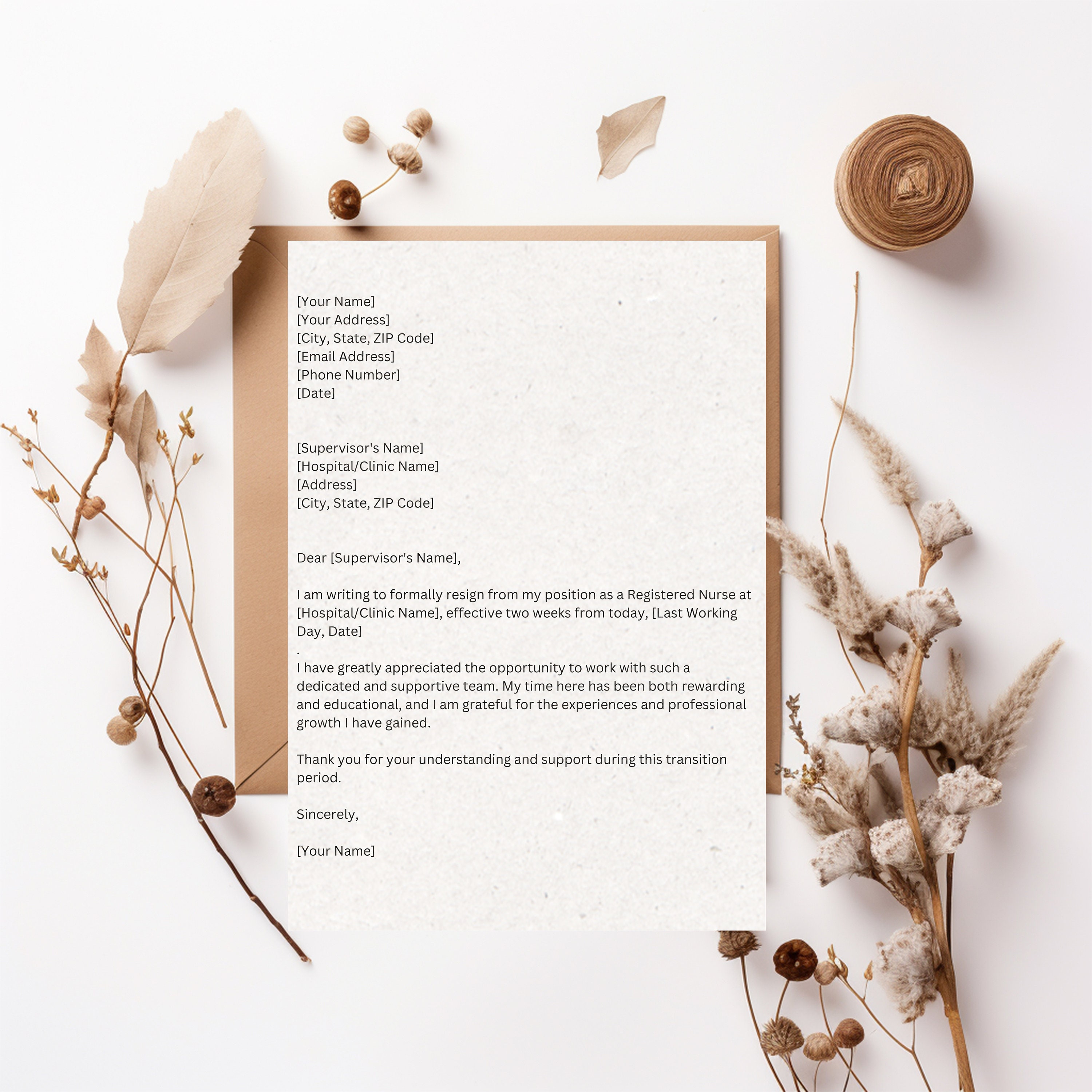 Simple Resignation Letter Template | Instant Download - Etsy UK