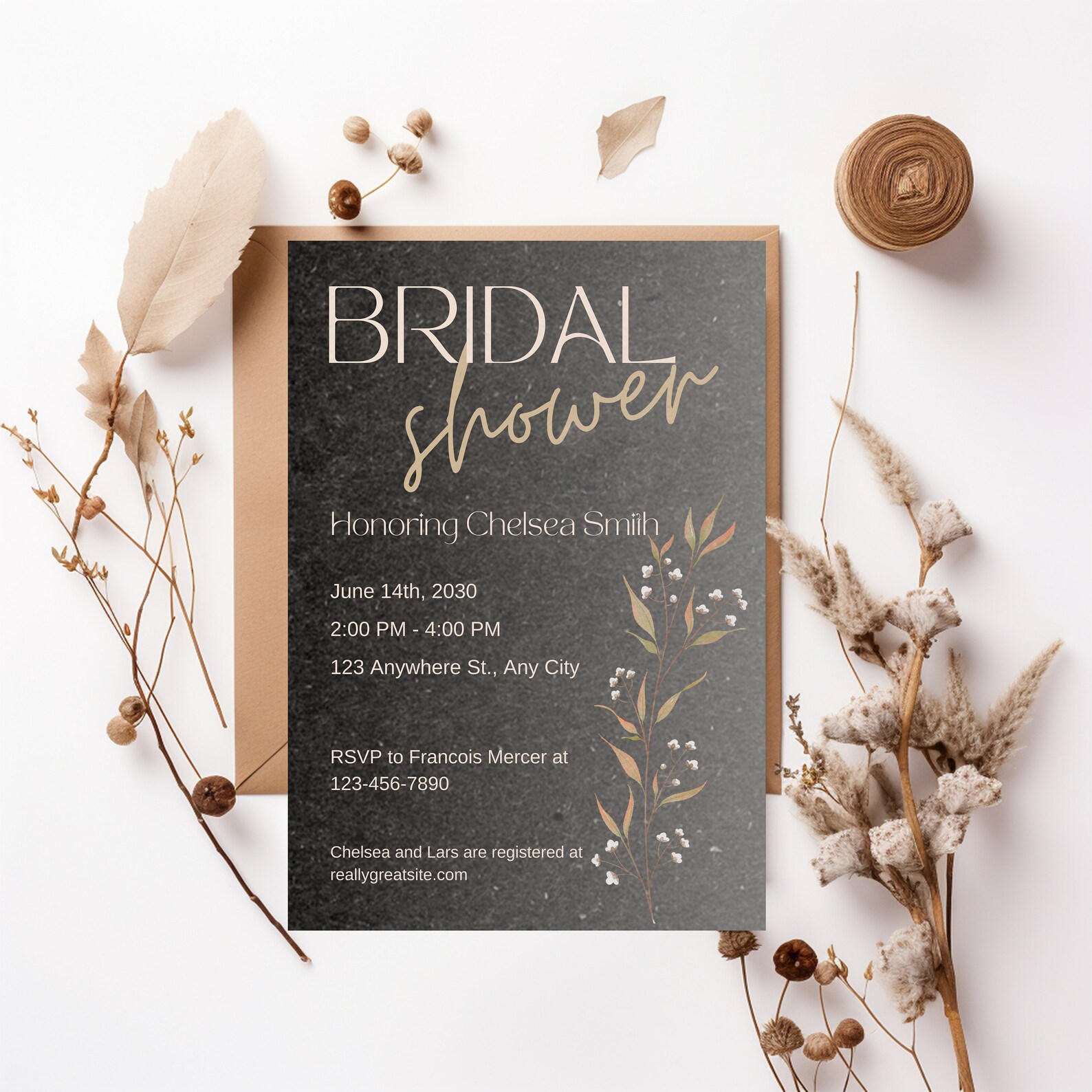 Editable Bridal Shower Invitation Template | Printable Digital Download ...