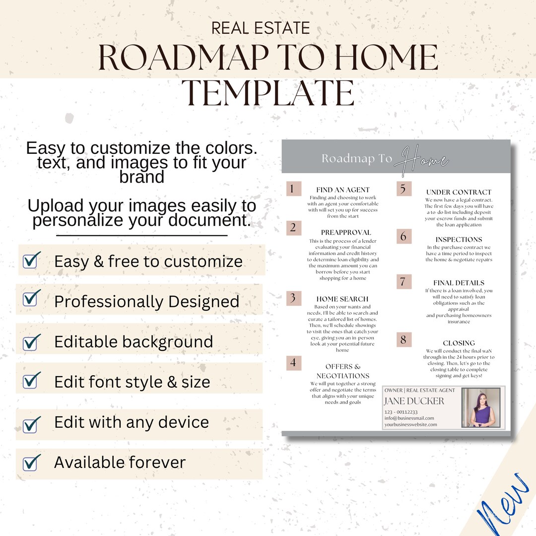 Roadmap to Home, Roadmap to Sold Flyer Template, Real Estate Agents Farming Flyer, Buyers and ...