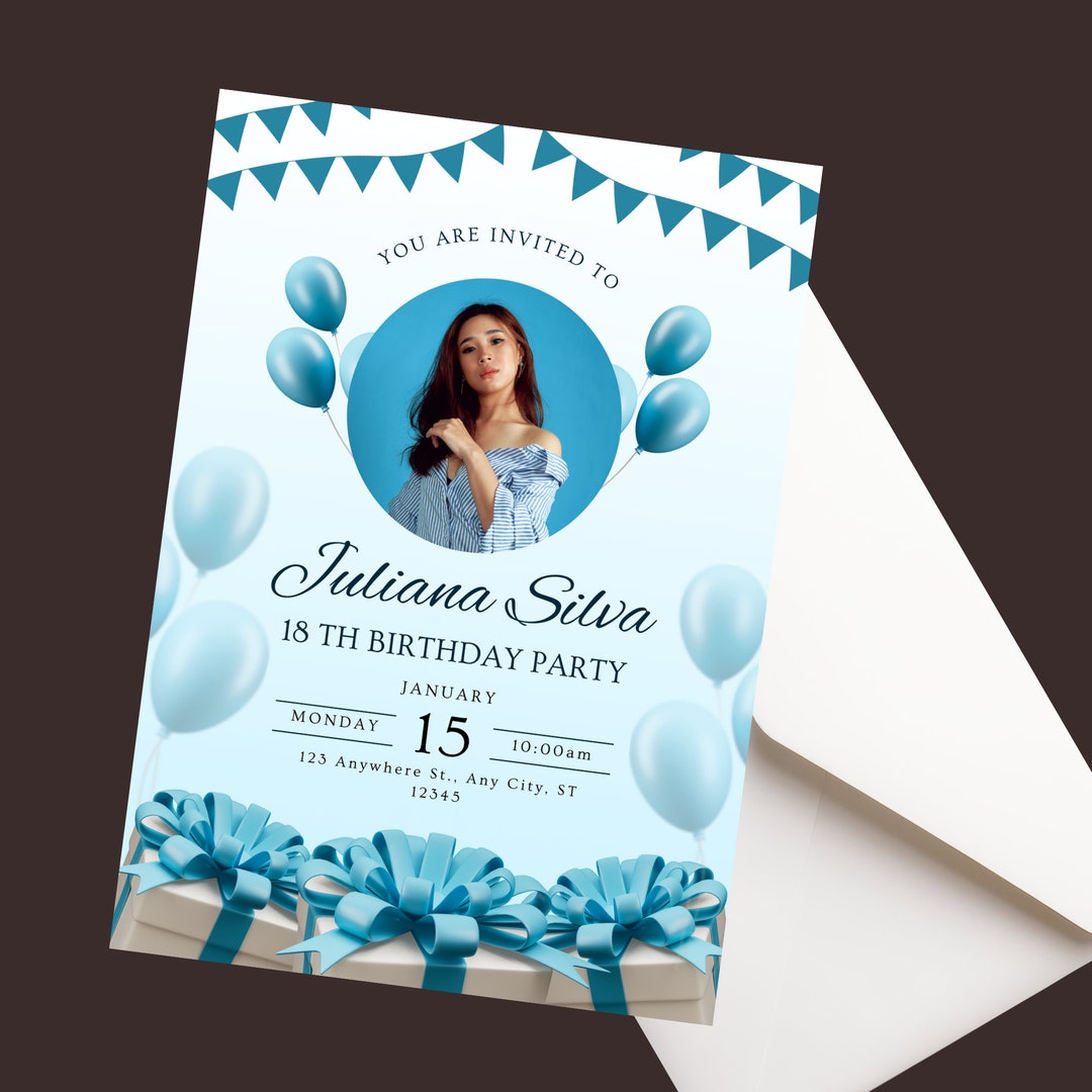 Editable Birthday Invitation Template | Printable Digital Download ...