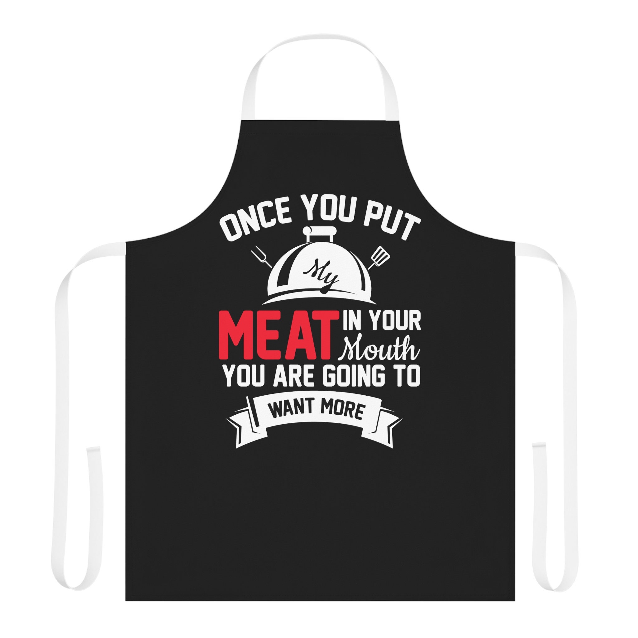 Funny Apron Personalized Apron BBQ Apron Meat in Your Mouth Custom ...