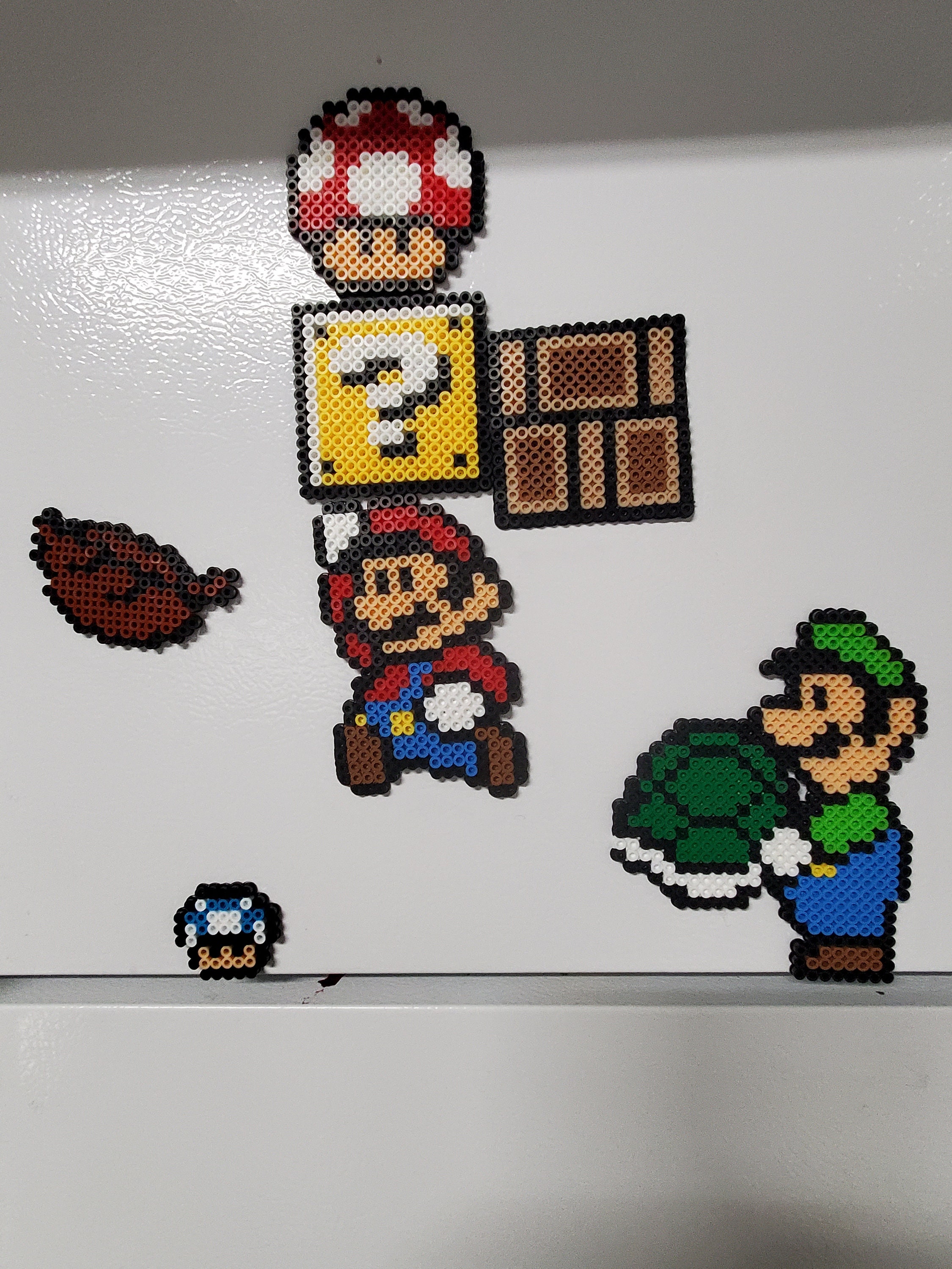 Mario Bros Perler Beads With Magnets - Etsy