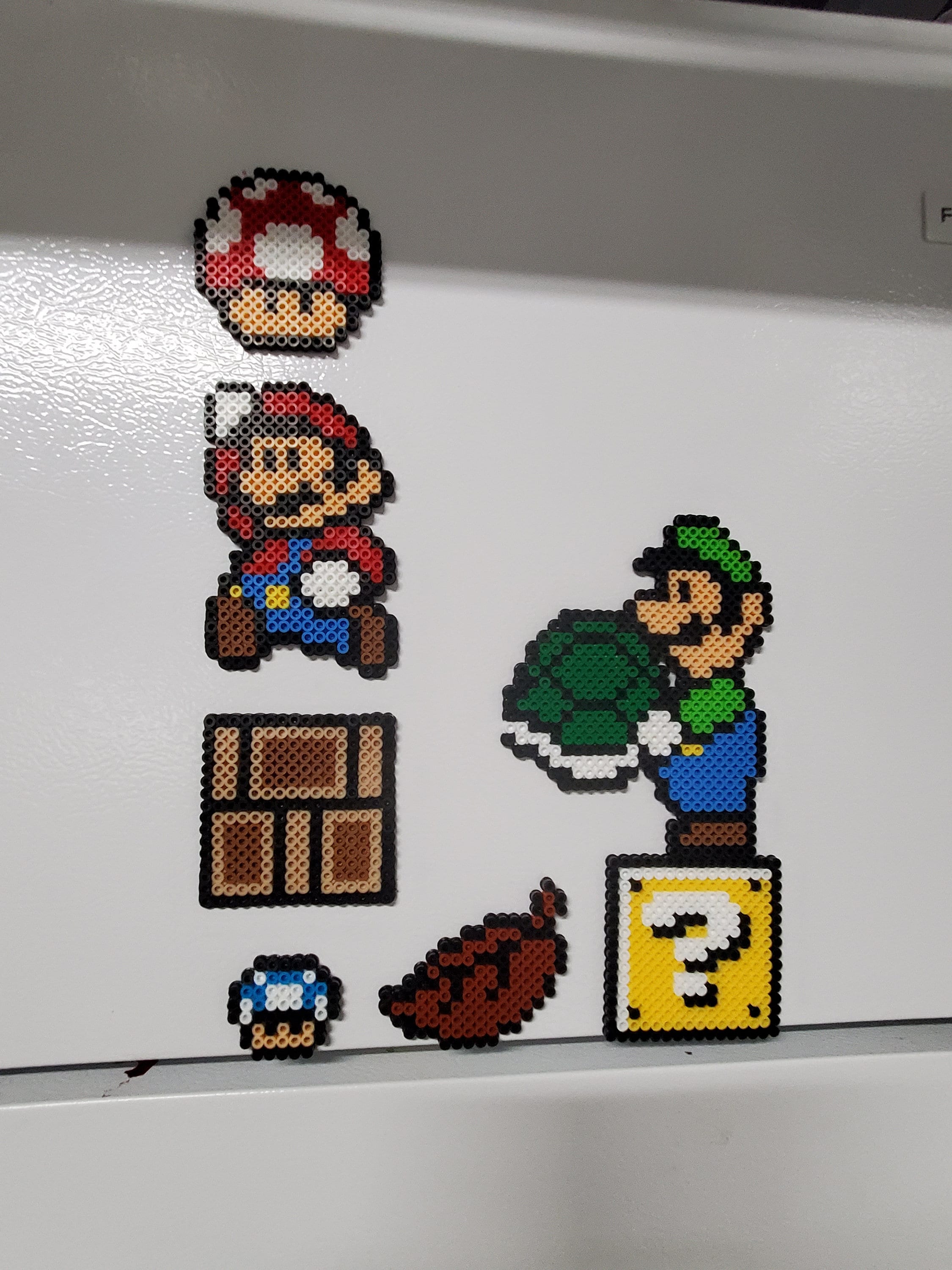 Mario Bros Perler Beads With Magnets - Etsy