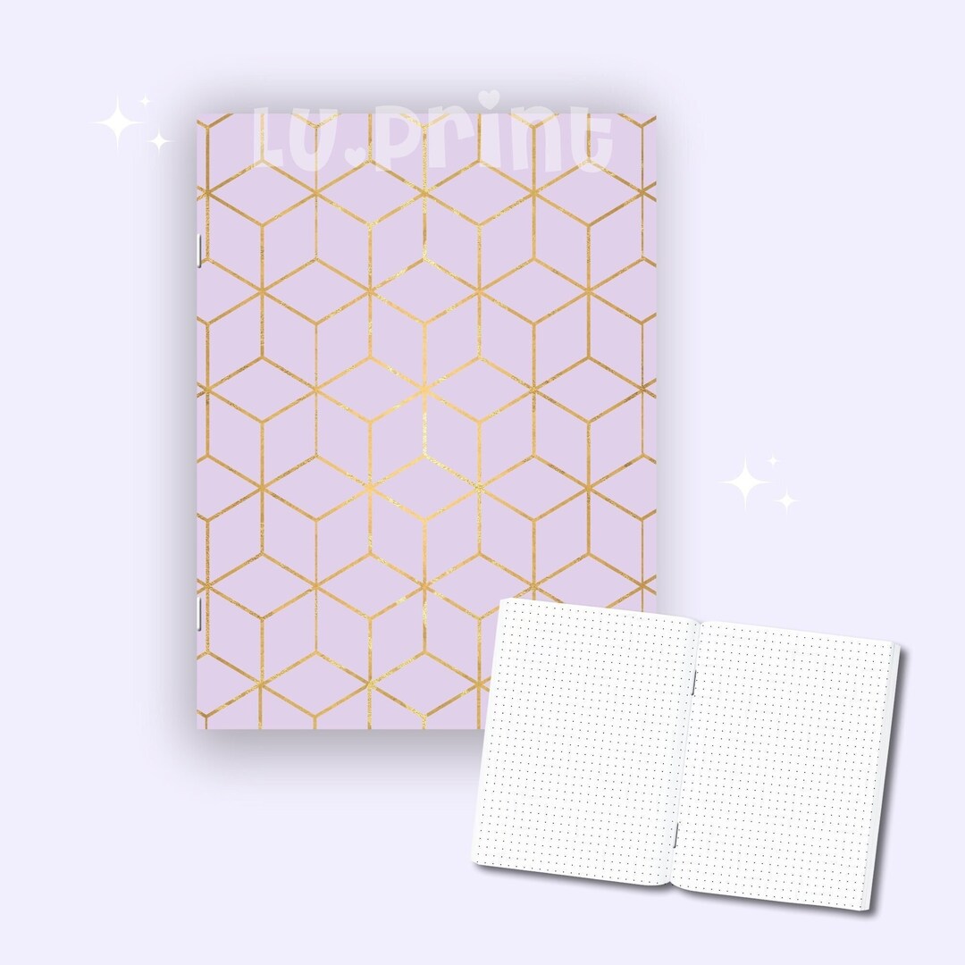 Personalized Dotted Staple Notebook geometric Collection - Etsy
